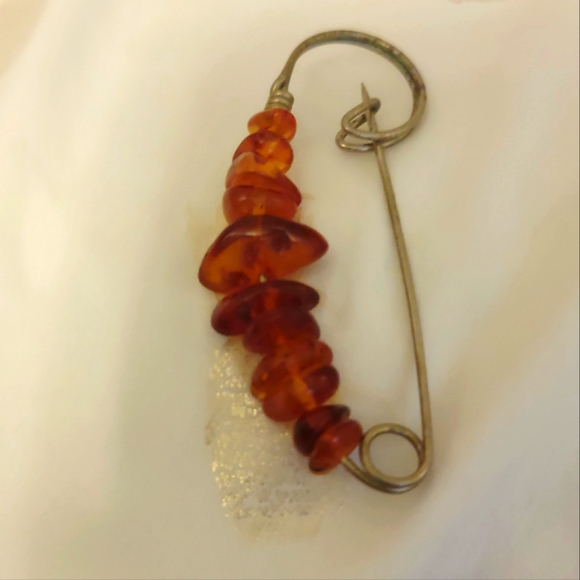 unknown | Jewelry | Vintage Amber Pin | Poshmark
